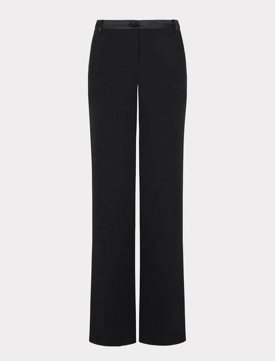 Milly Soren Low-Rise Hammered Satin Pants - Black – Luck Lafayette