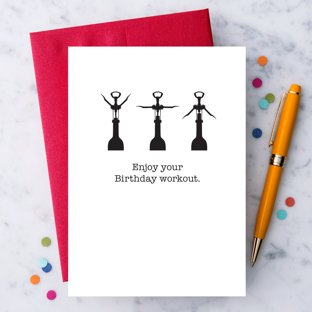 Design With Heart "Enjoy your Birthday workout." Birthday Greeting Car ...